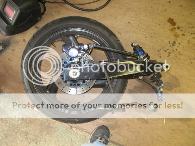 My '04 R6 swingarm swap on my FZR | Custom Fighters - Custom ...