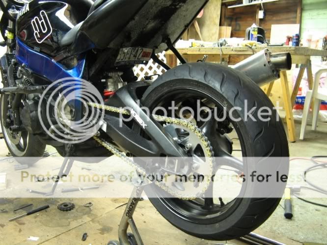 My '04 R6 swingarm swap on my FZR | Custom Fighters - Custom ...