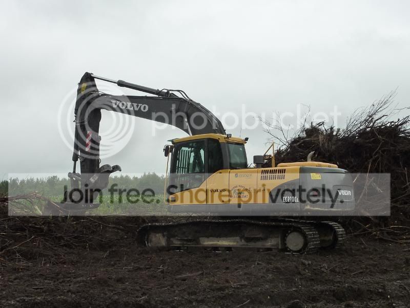 Volvo EC210C L clearing land pics and vid | Lawn Care Forum
